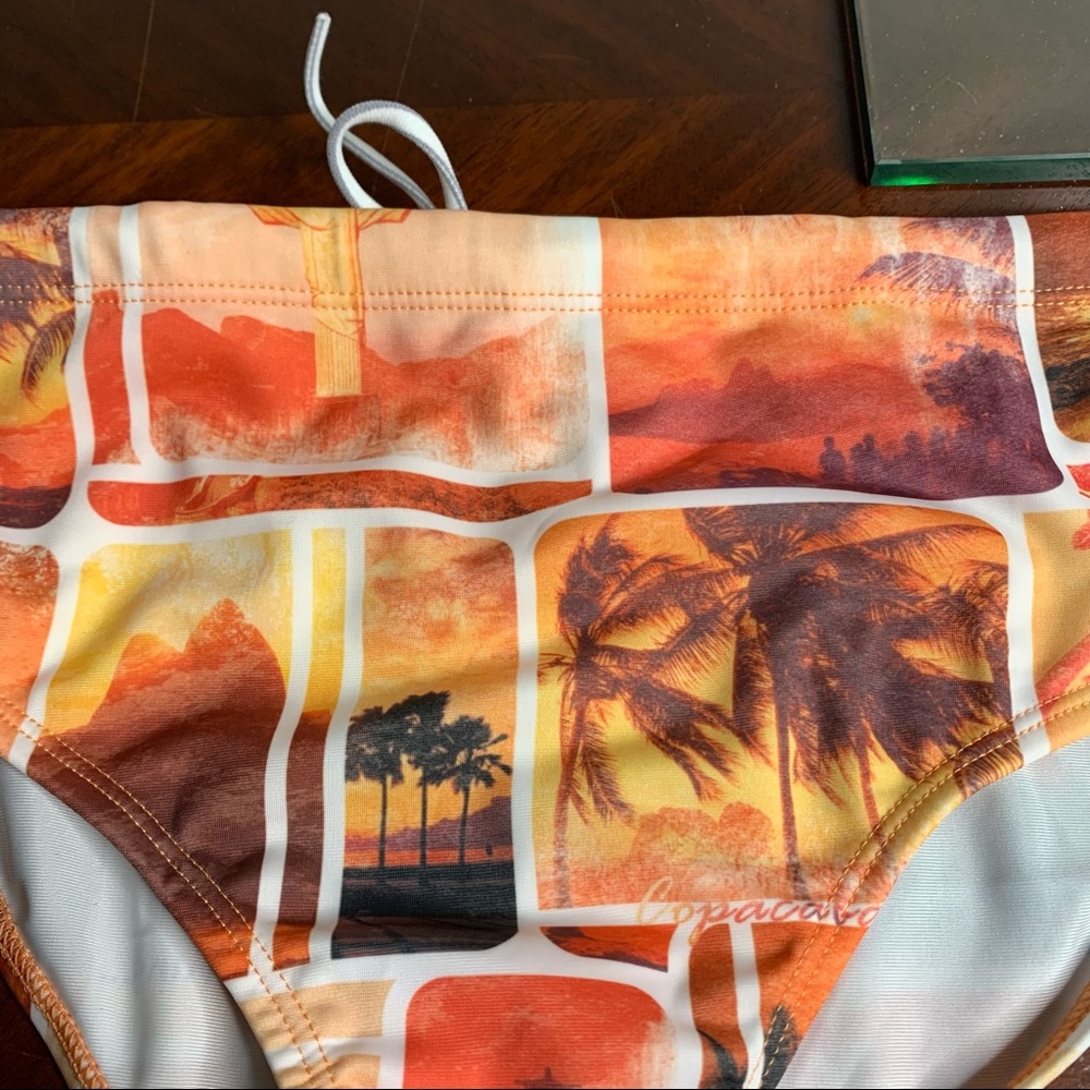 Carioca Brazilian Copa Scenic Swim Sunga Bottoms - Gem